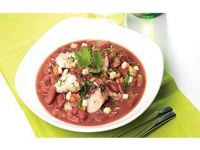 Feijoada de polvo com malaguetas e coentros - Receitas Para Todos os Gostos